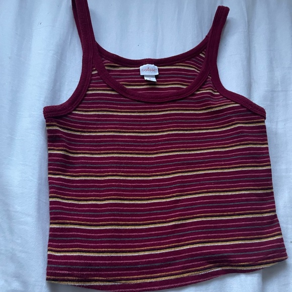 Colsie | Tops | Colsie Stripped Cropped Tank Top | Poshmark